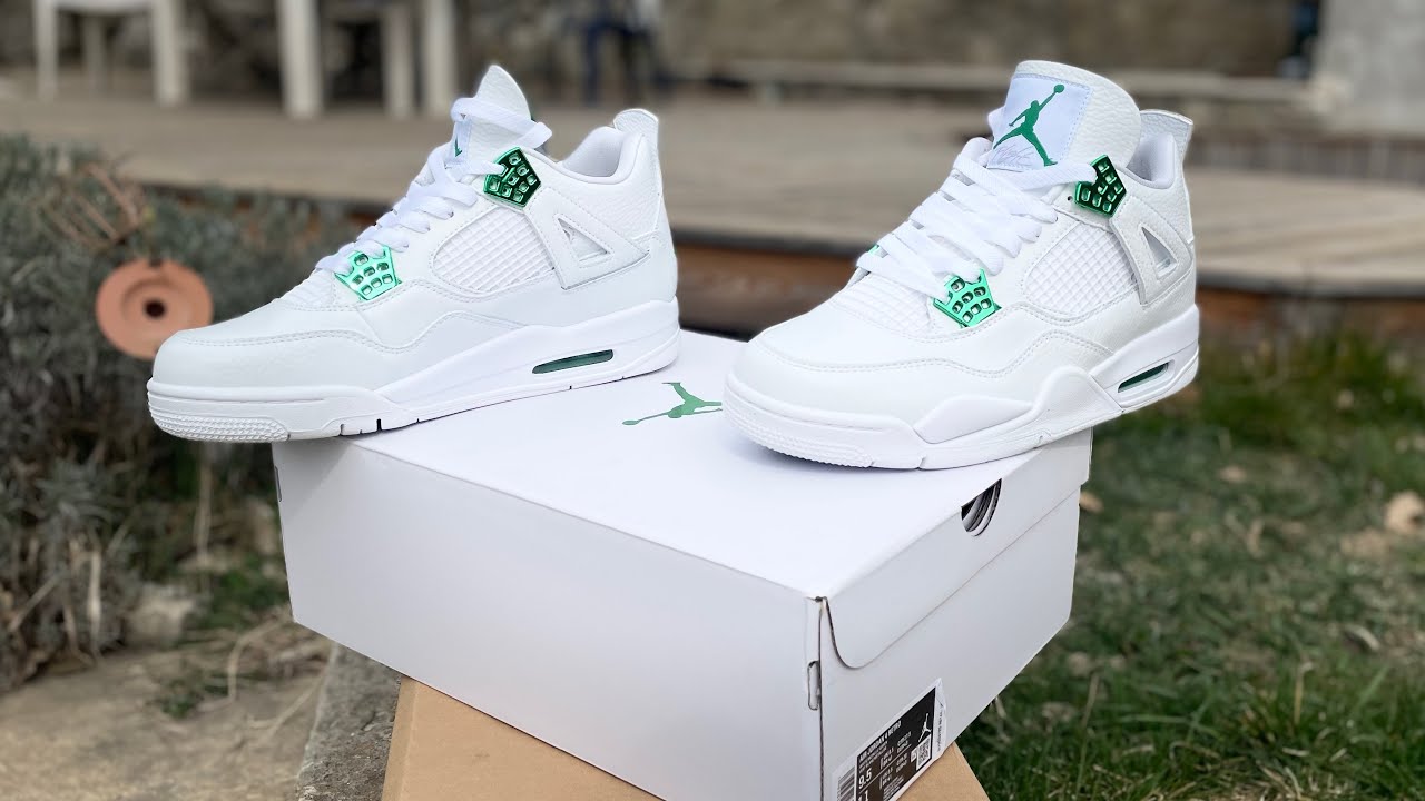 UNBOXING JORDAN 4 METALLIC GREEN - @shoeout9933 review 🔥 - YouTube