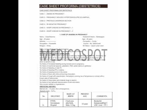 Case sheet proforma - Obstetrics|| Medicomonkeys - YouTube