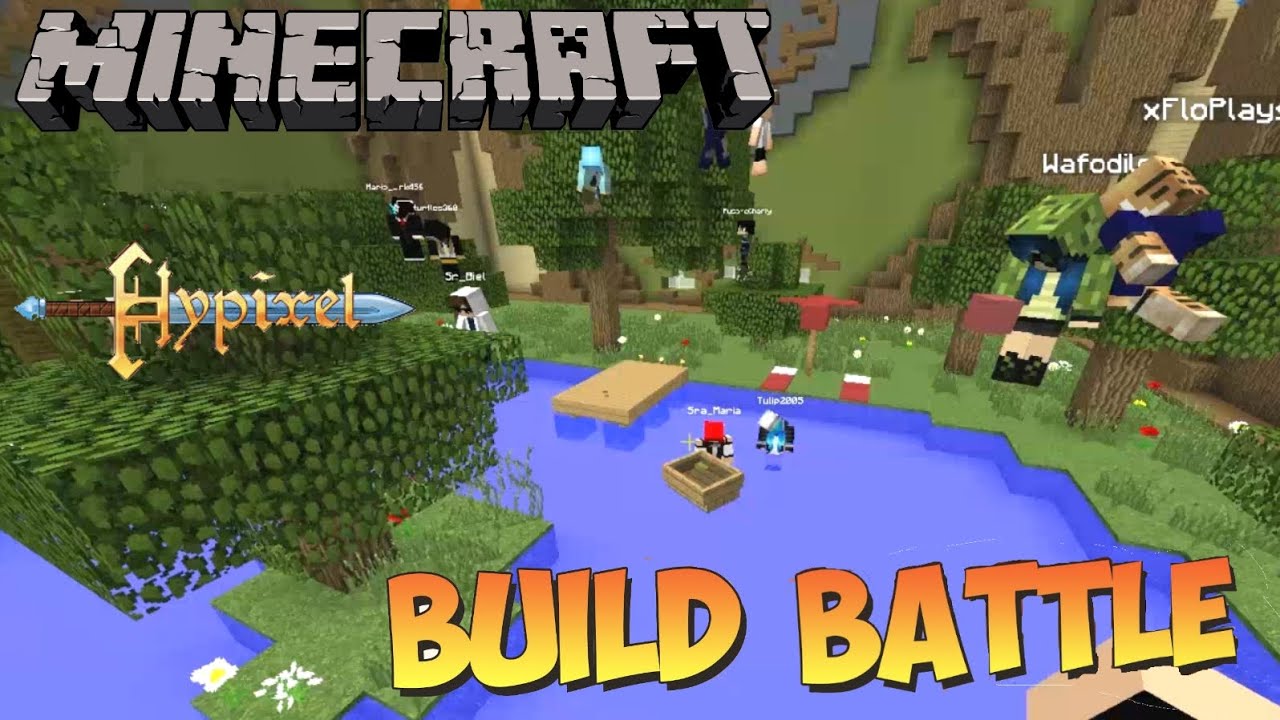 BuildBattles Team sur Hypixel avec Mario Link - Minecraft - YouTube
