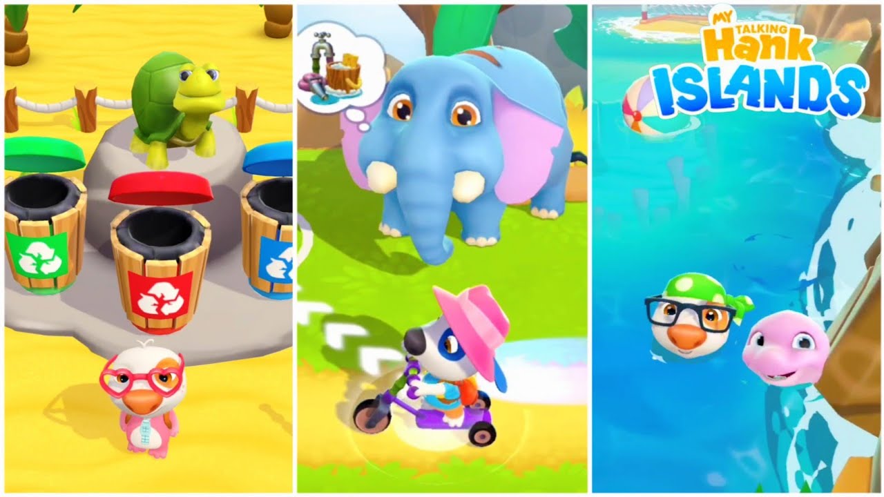 My Talking Hank Islands Portrait Mode Gameplay Full Walkthrough ...