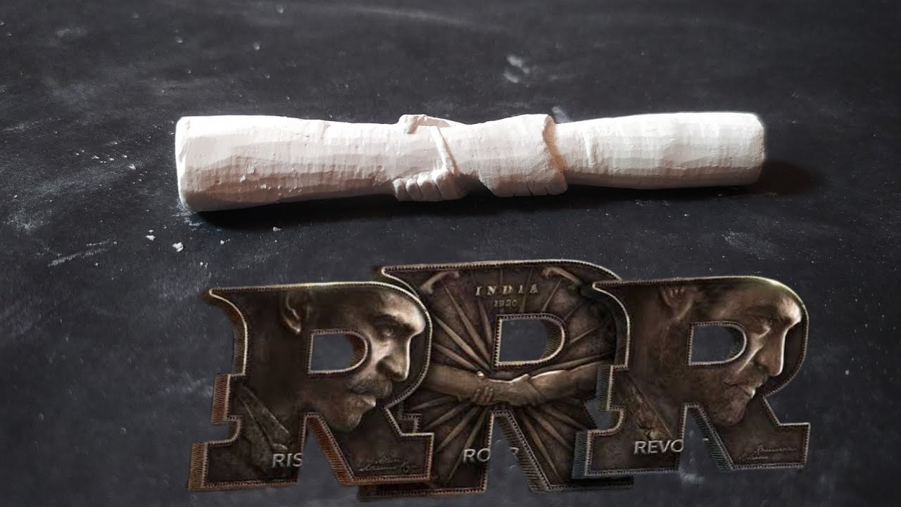 RRR | RRR move hands poster chalk art | Ram Charan | NTR | rajamouli ...