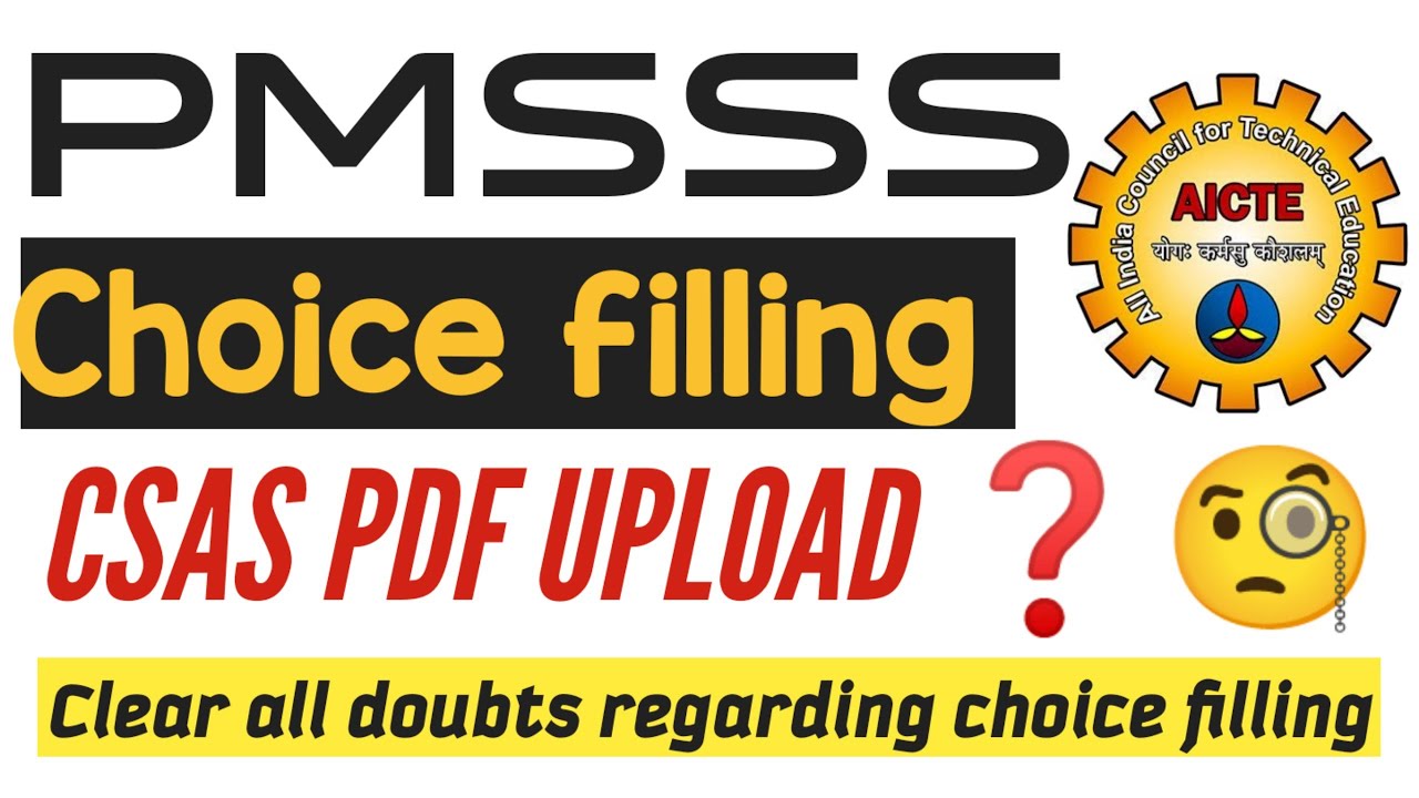 pmsss choice filling 2023 - YouTube
