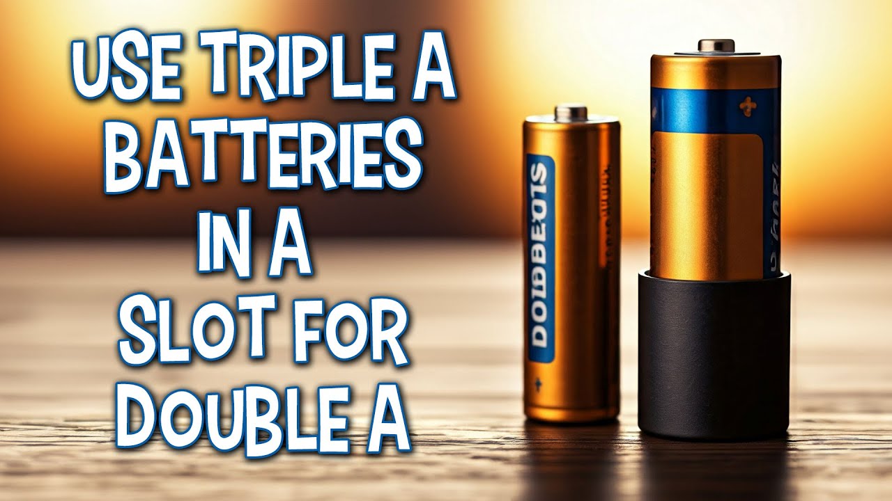 How to use Triple AAA Batteries in a Slot for double AA? - YouTube
