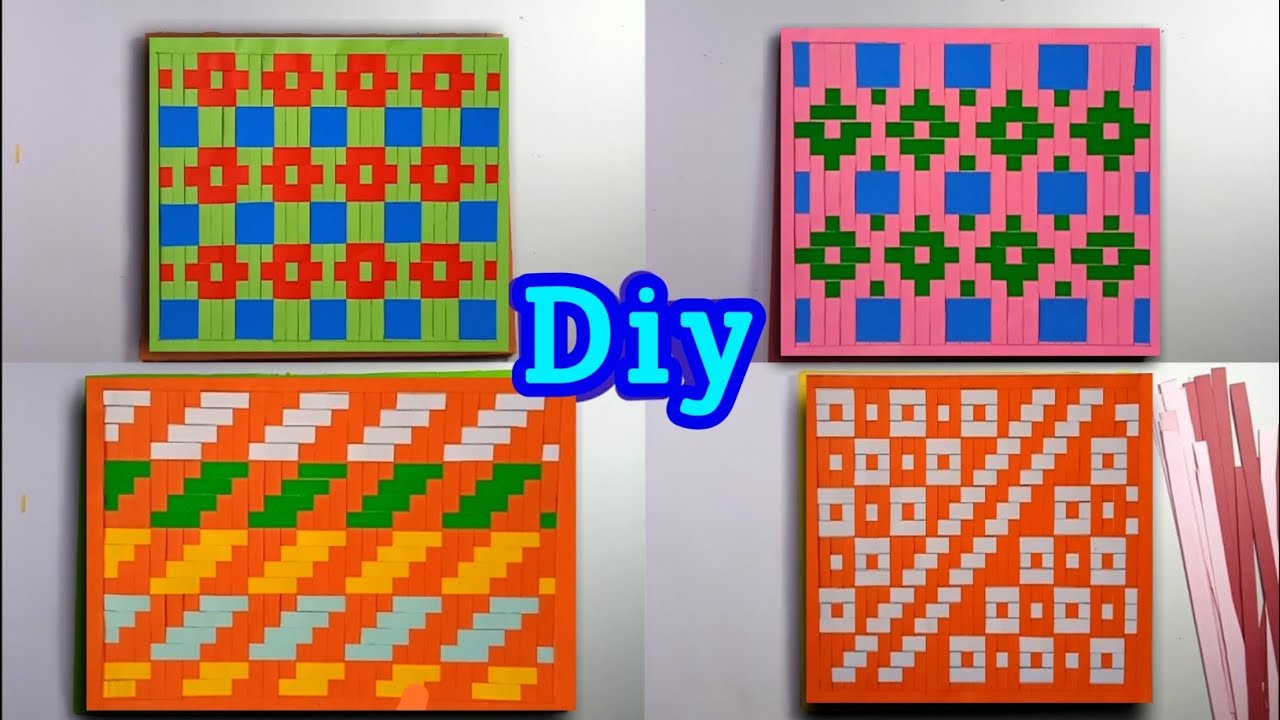 different types of weaving styles / diy paper mat / paper weaving ...