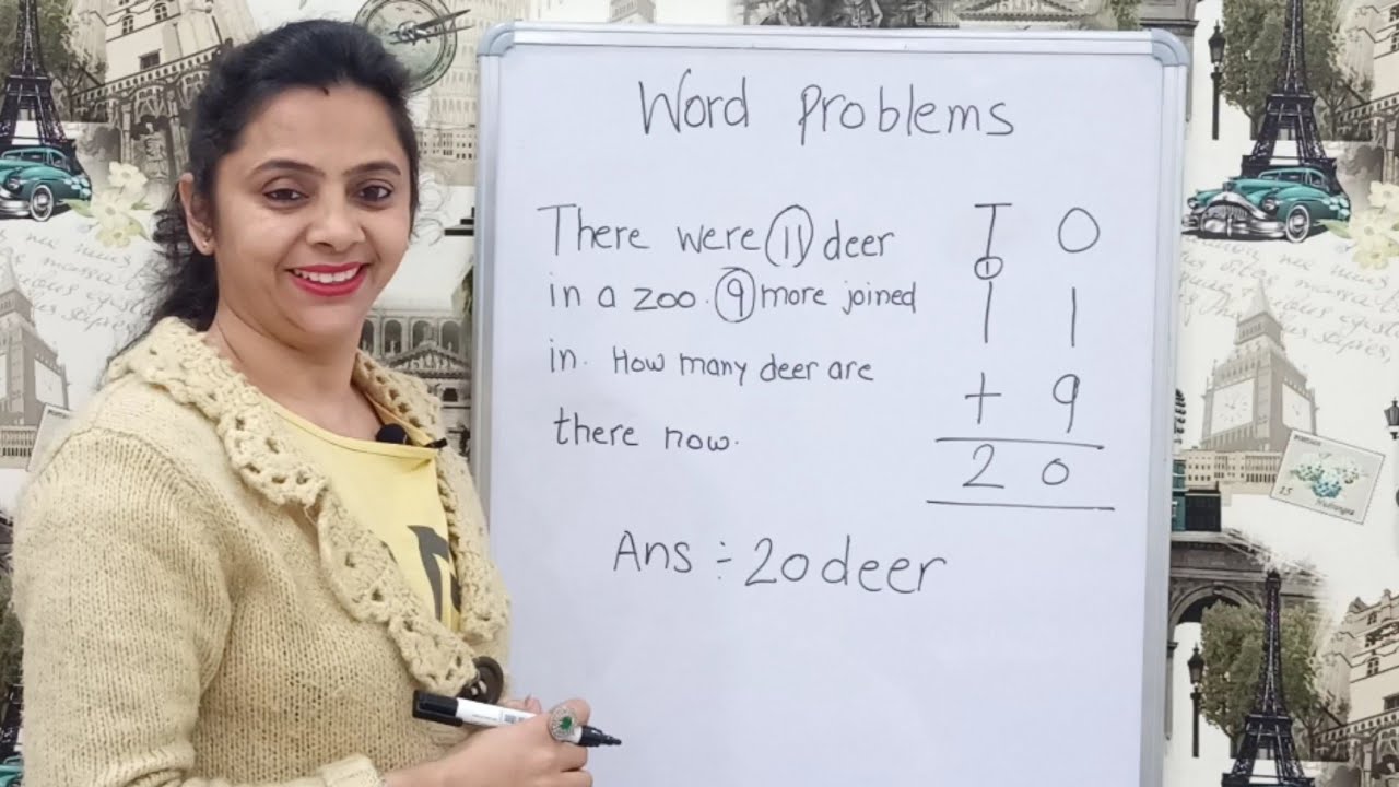 Addition by carry over and Word problems - YouTube