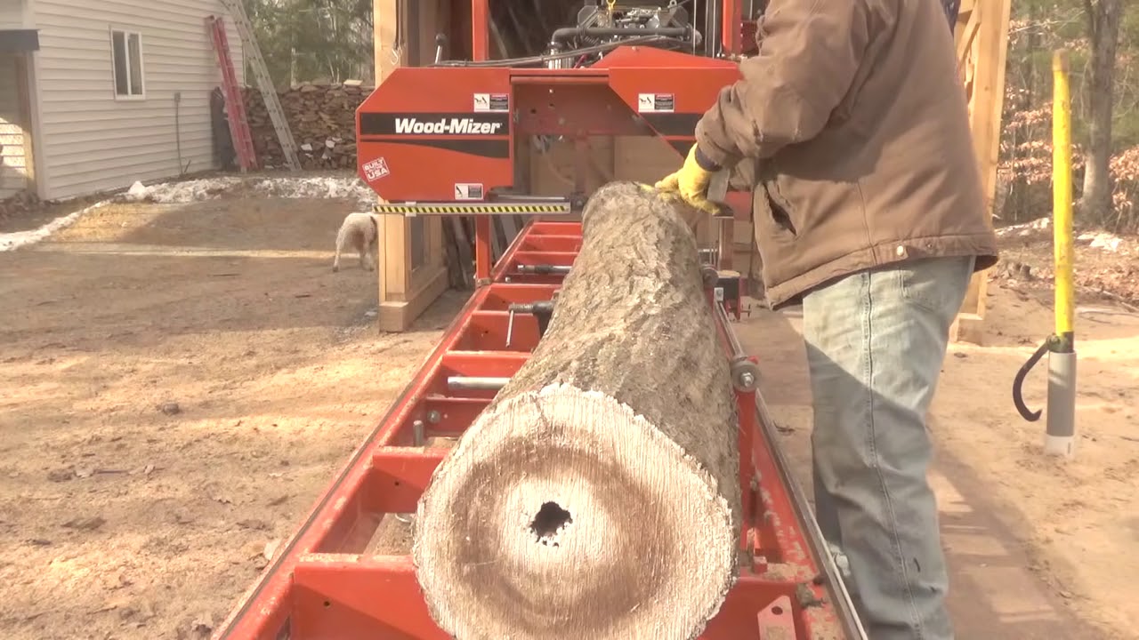 Determining cant size; when a log is bowed. WoodmizerLT15 - YouTube