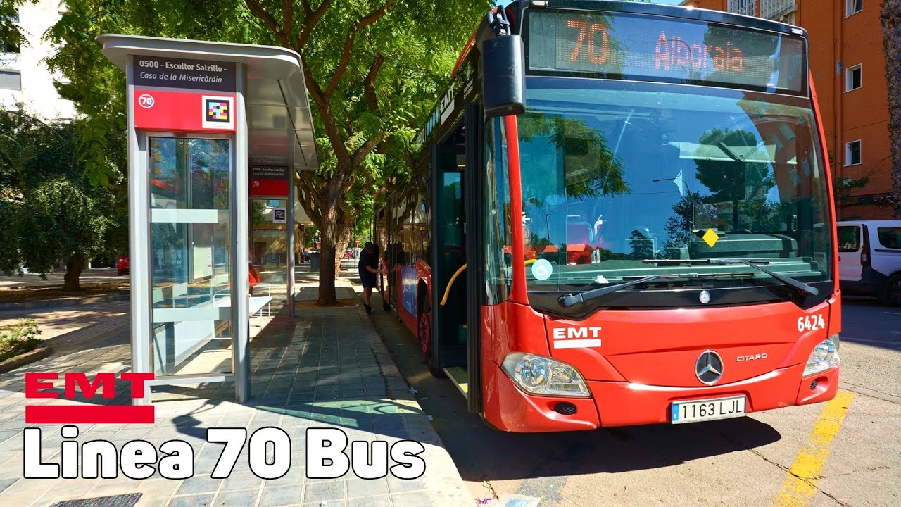 Línea 70 Bus - Valencia, España - Viaje completo - YouTube