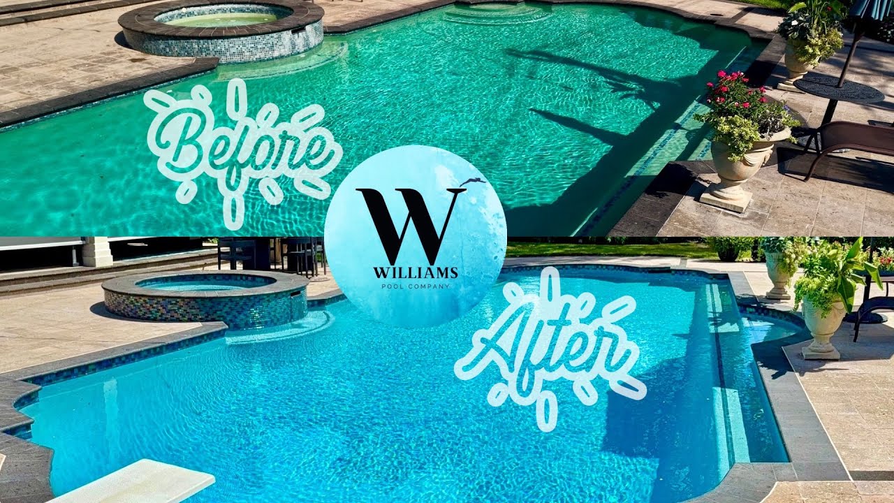 STUNNING POOL TRANSFORMATION! - Williams Pool Co - YouTube