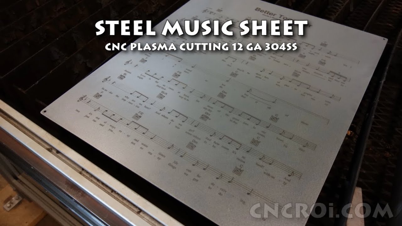 Custom Steel Musical Notes Sheet - YouTube