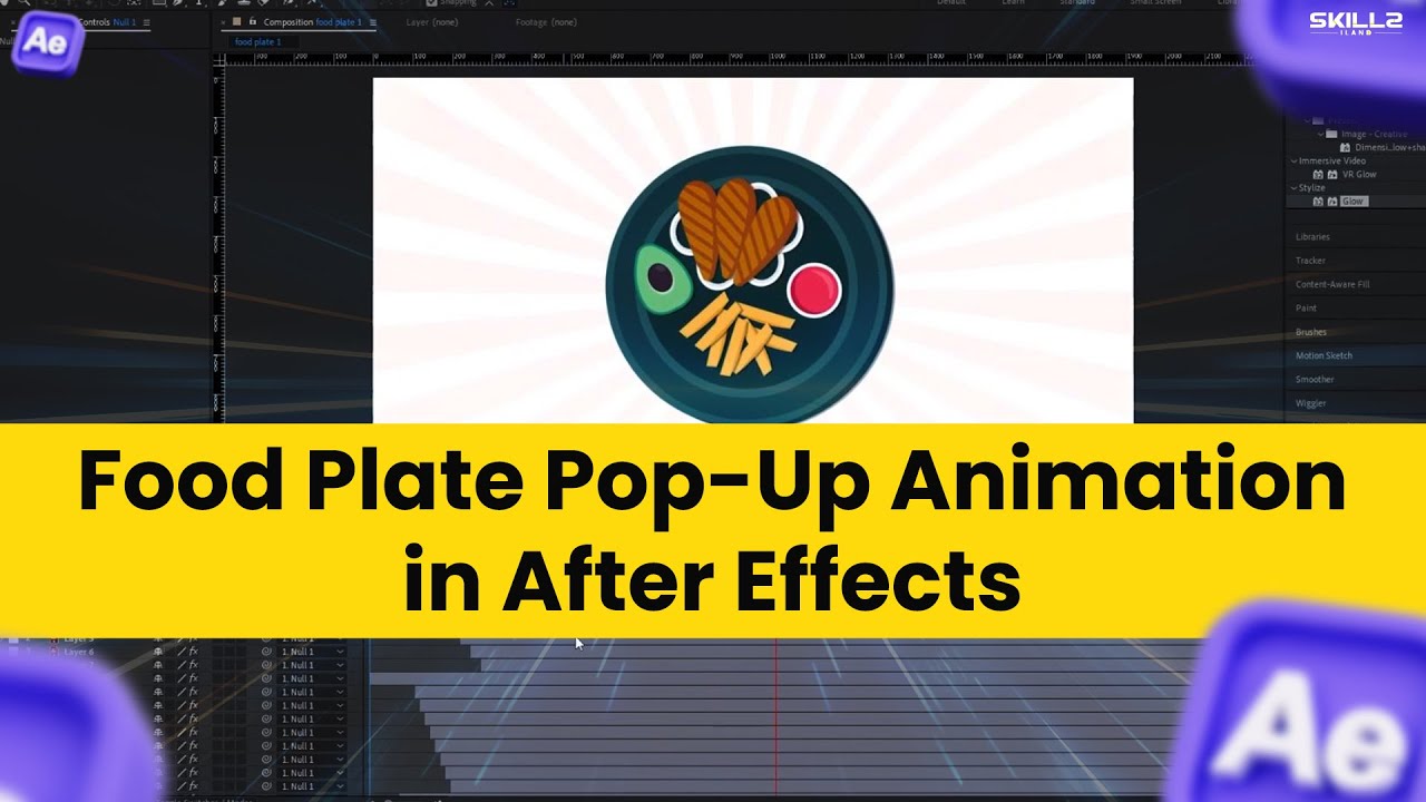 Food Plate Pop-up Animation in After Effects | AE Learning - YouTube