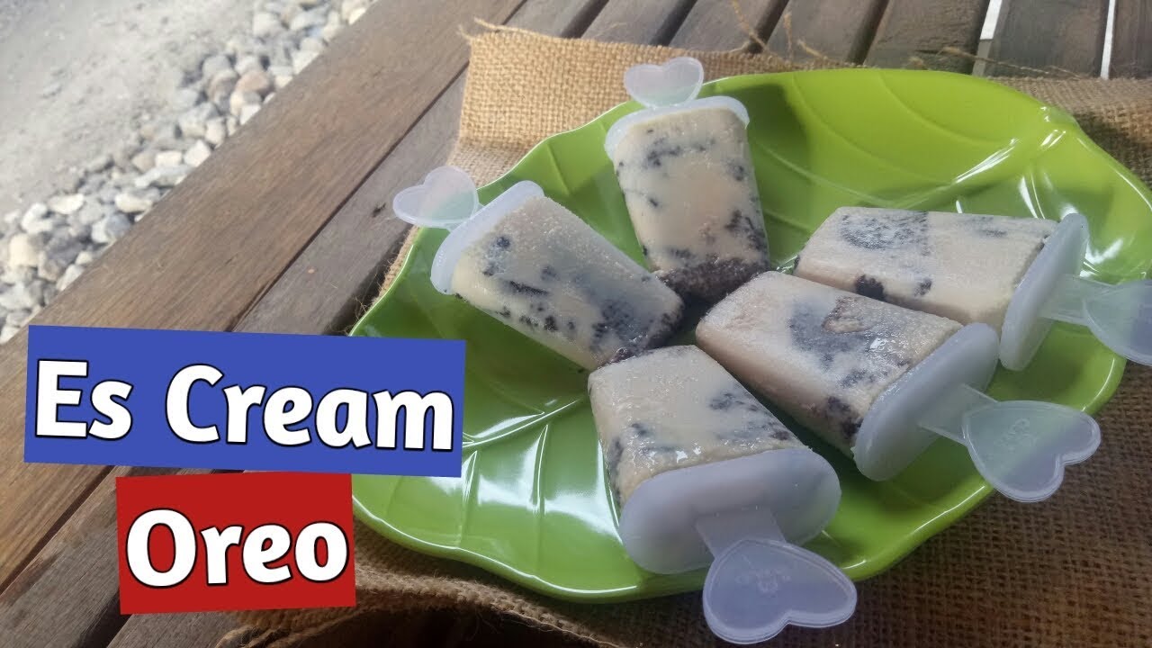 Stik Es Krim Oreo - Cara Buat Ice Cream Oreo - YouTube