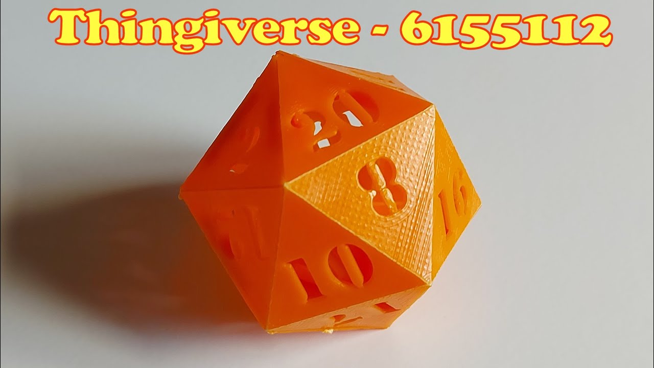 Random stuff off Thingiverse - D20 Dice KIT- CARD foldable - 6155112 ...