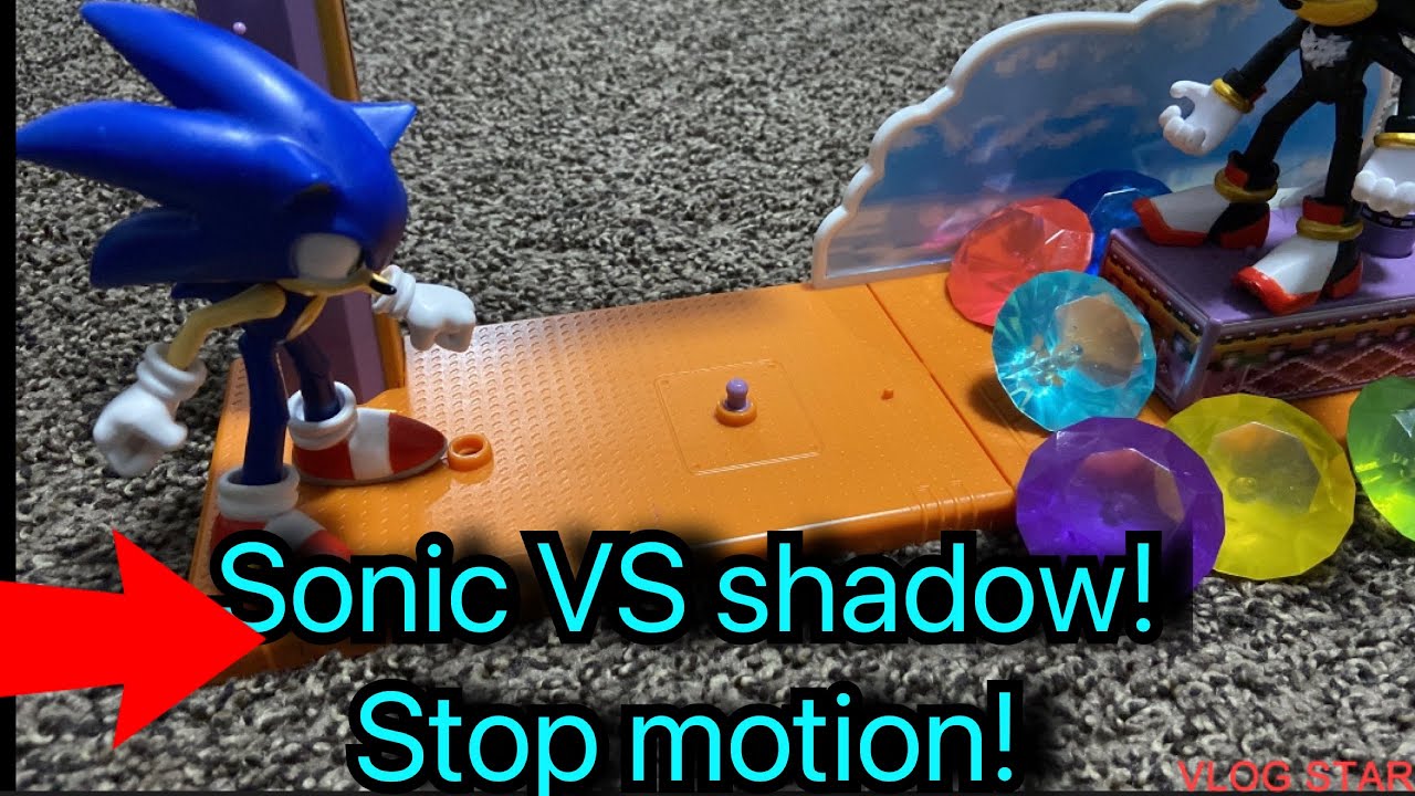 Sonic VS shadow stop motion - YouTube