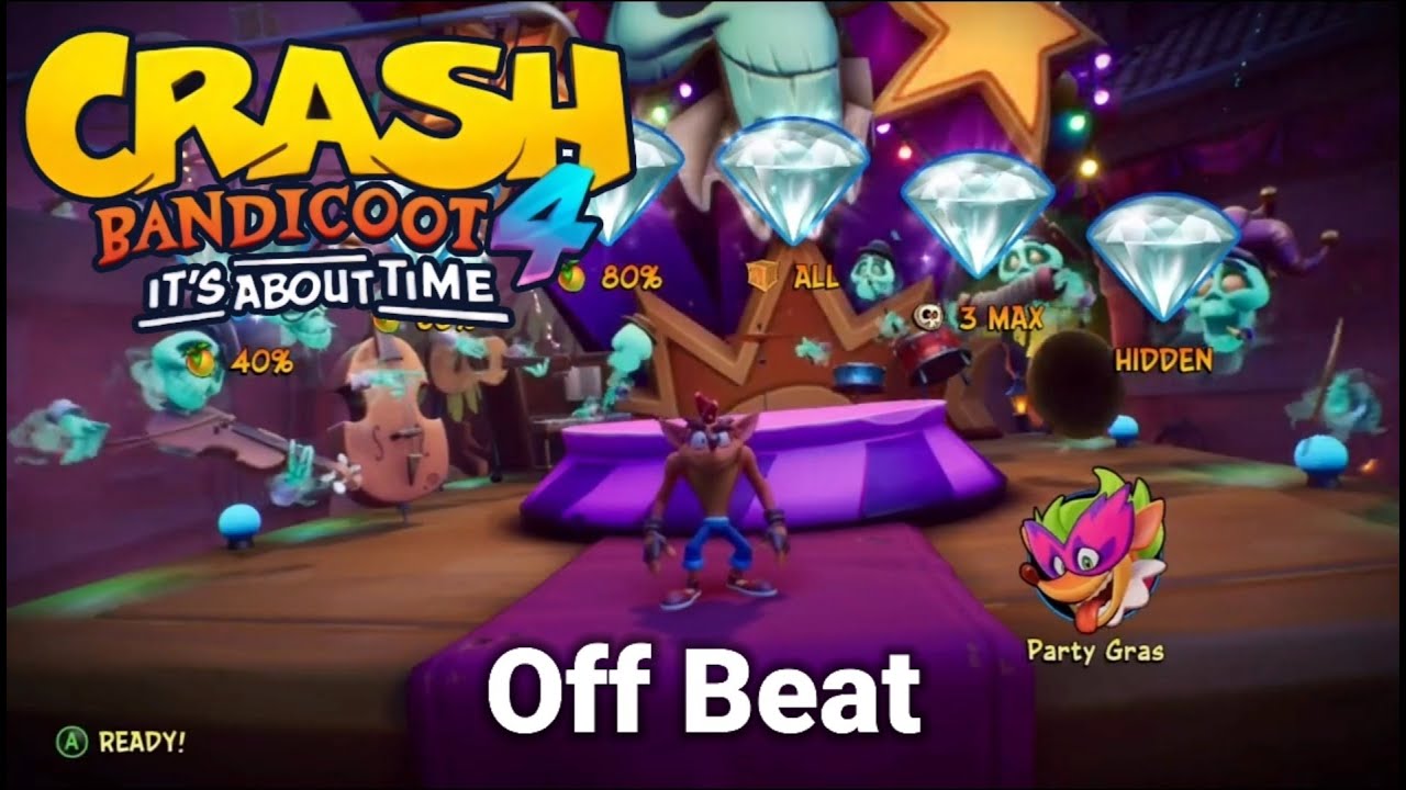 Crash Bandicoot 4 - 100% Walkthrough - Off Beat - All Gems and Boxes ...