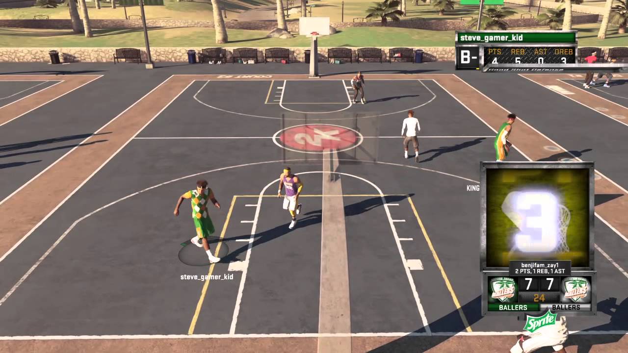 NBA 2K15 MYPARK Playing without the shot meter shot on fire - YouTube