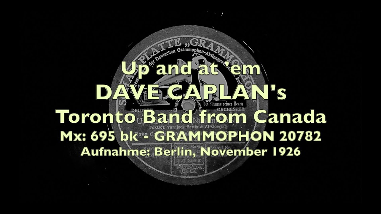 BERLIN JAZZ: Up and at 'em - DAVE CAPLAN - Berlin 1926 - YouTube