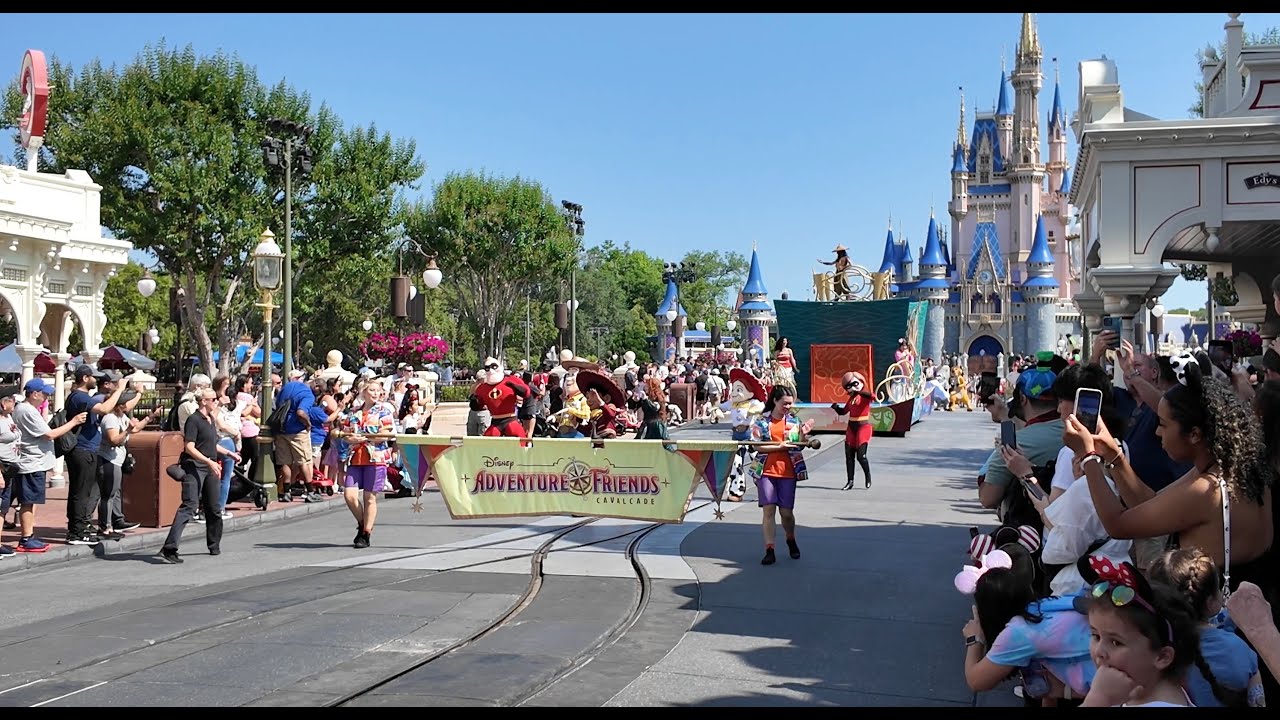 Adventure Friends Cavalcade Parade at Disney's Magic Kingdom in 4K ...