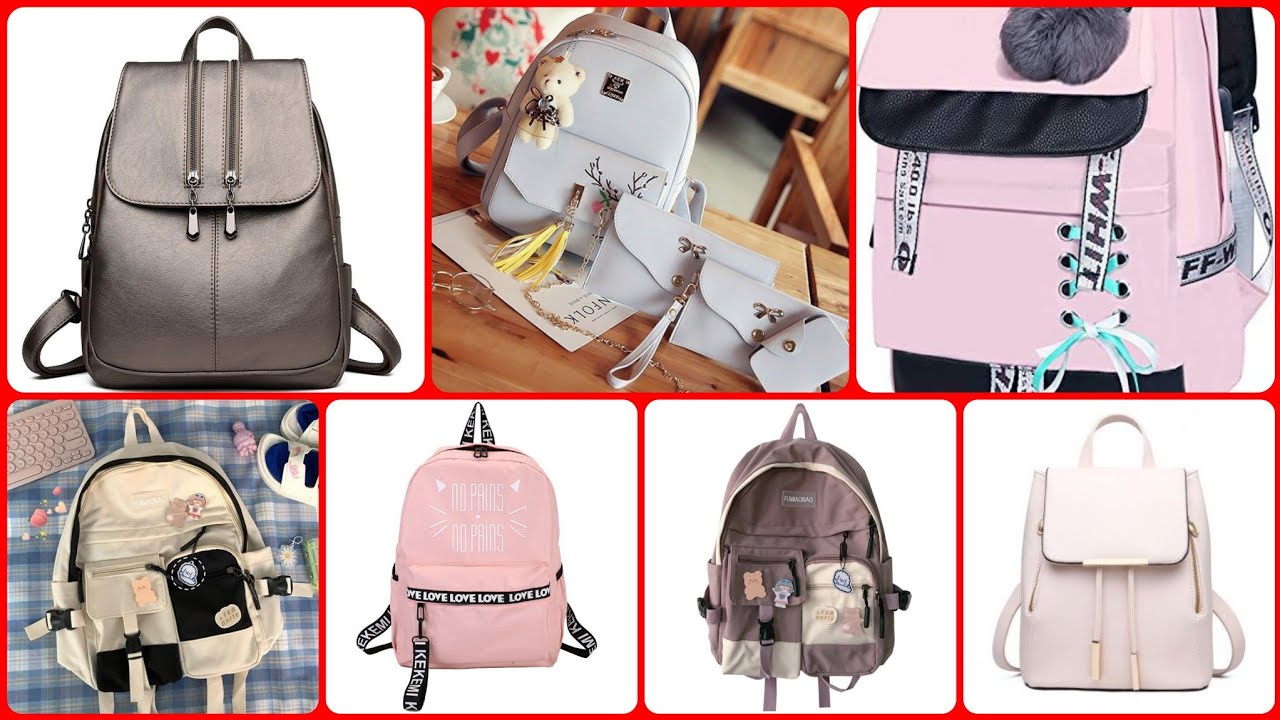 College bags collection for girls|| girls fashion outfits|| school ...
