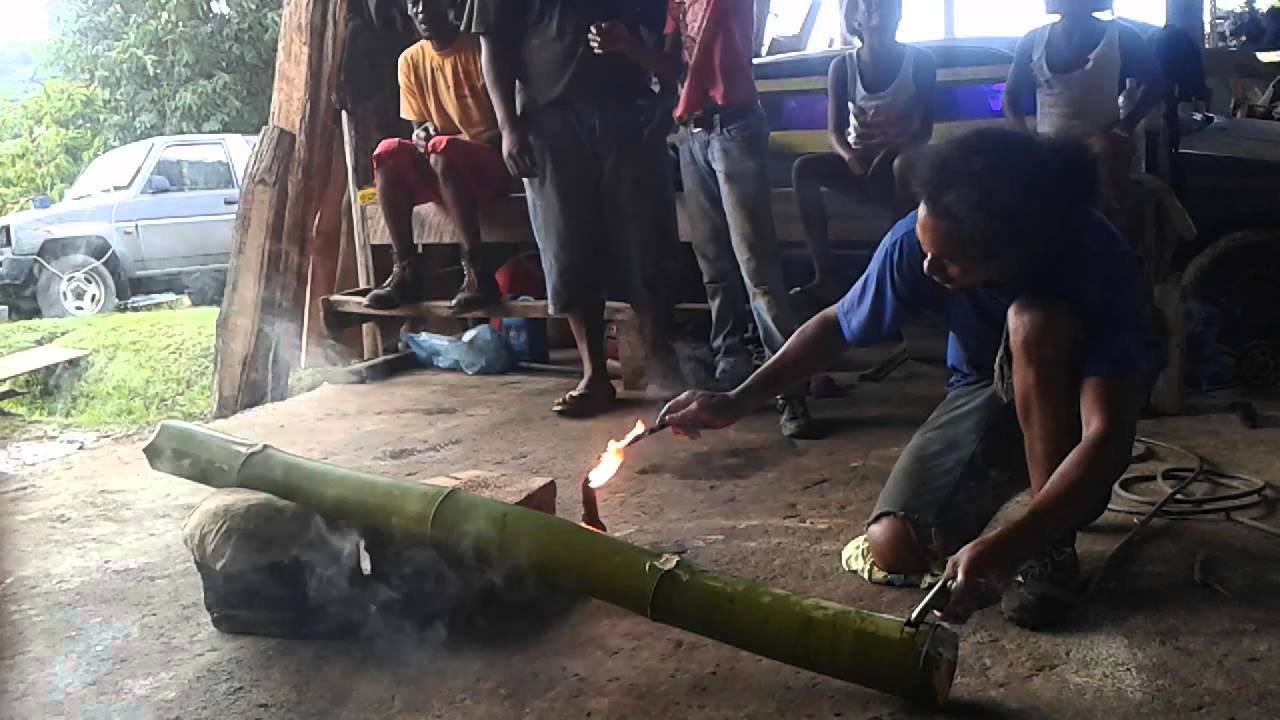 Busting bamboo in Grenada - YouTube