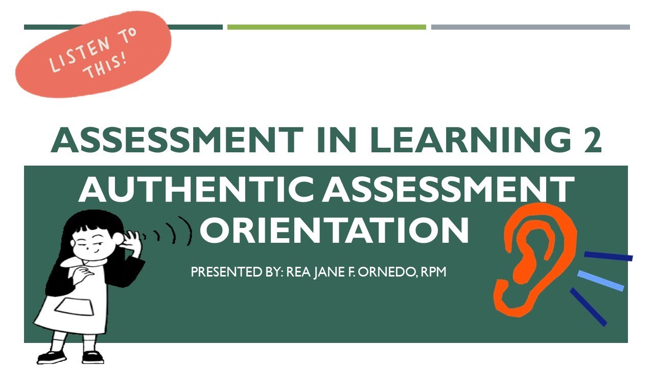 ASSESSMENT IN LEARNING 2- ORIENTATION - YouTube