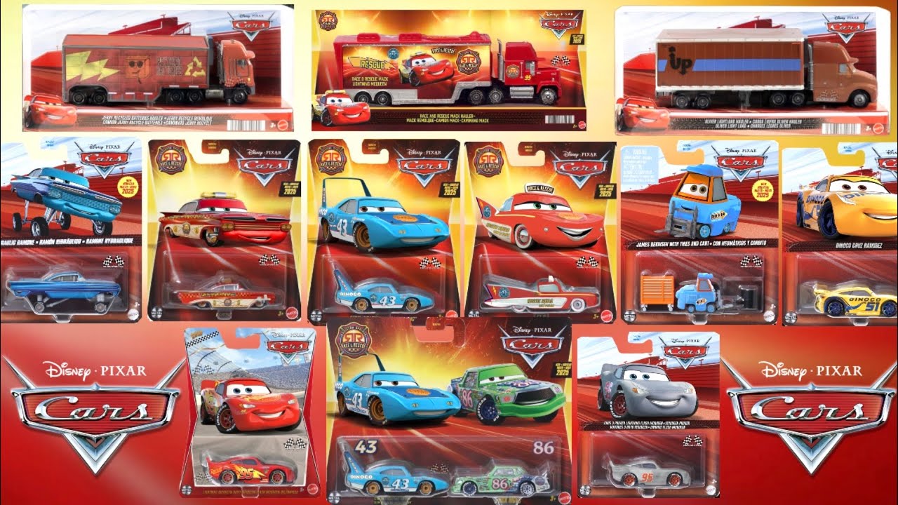 2025 Disney Cars Die-casts Edits Custom Race & Rescue Singles 2 Packs ...