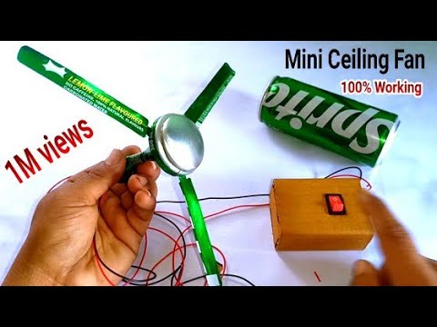 You can use it! How to Make Mini Chilling Fan with Soda can! Mini Ceiling Fan! DIY