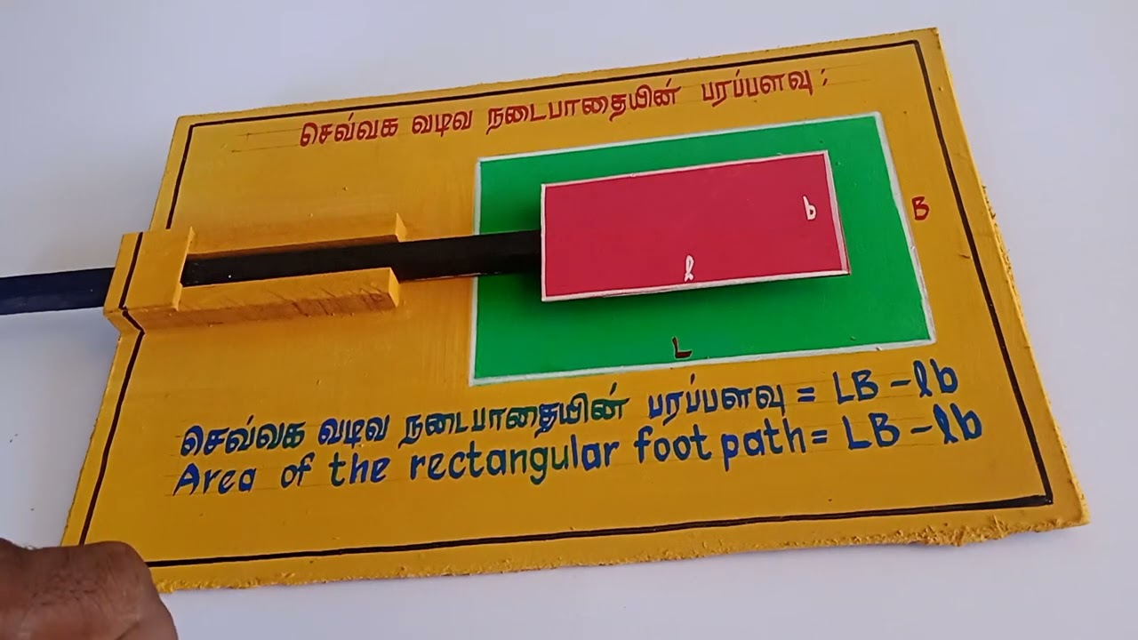 area of the rectangular foot Bath - working model - (Ramnad Saravanan ...