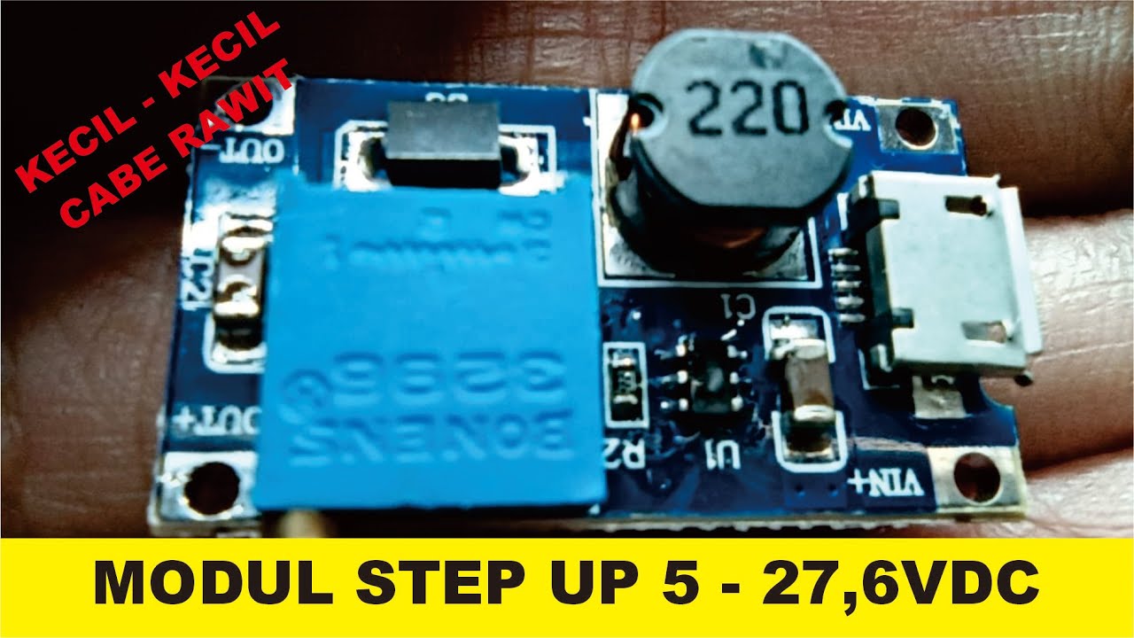 REVIEW.. Modul Charger Step Up DC - DC MT3608 Micro Usb - YouTube