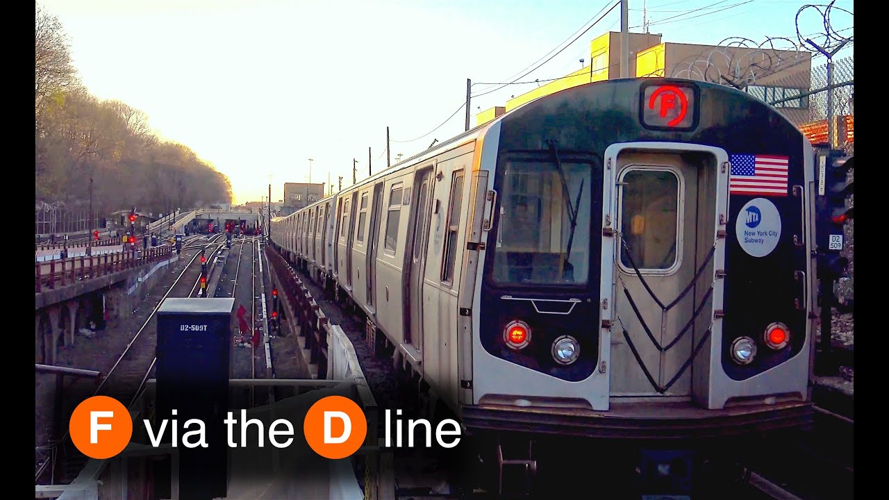 ⁴ᴷ F Train via the D Line Action - YouTube