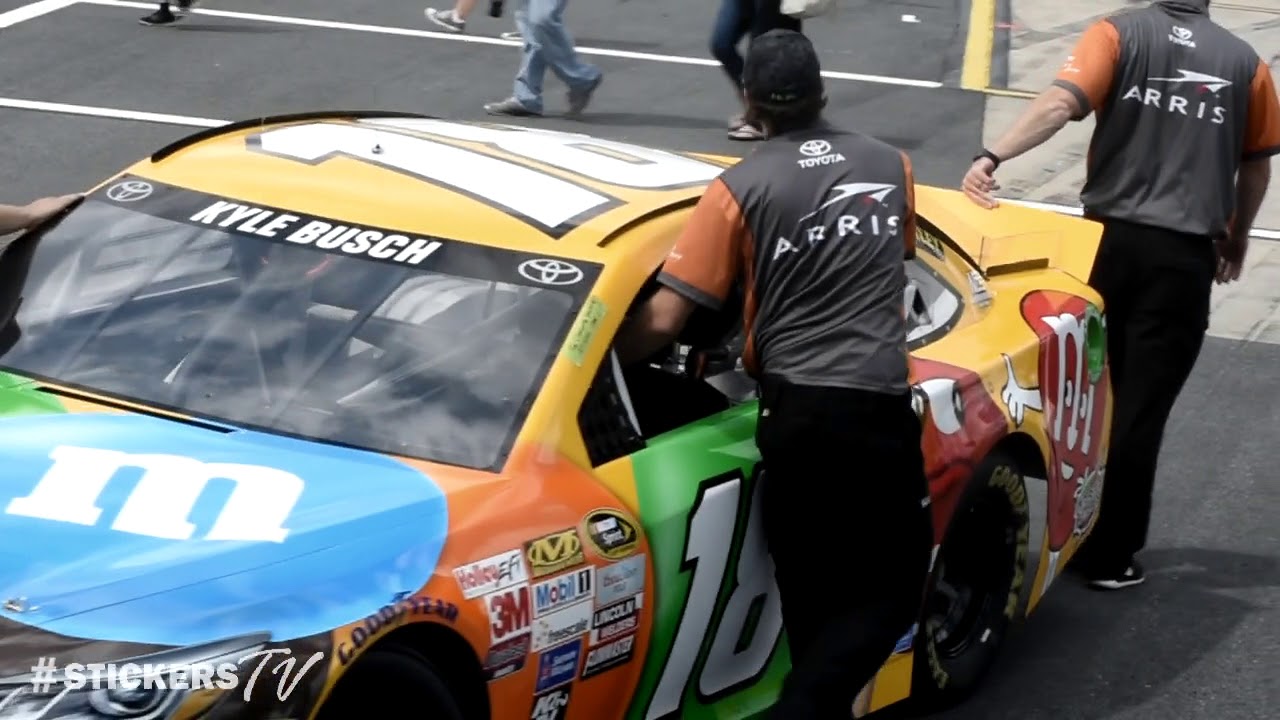 Stickers at the All-Star NASCAR Race - YouTube