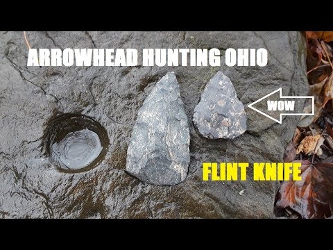 Ohio Arrowhead Hunting BLACK KNIFE Archaeology Discovery History ...