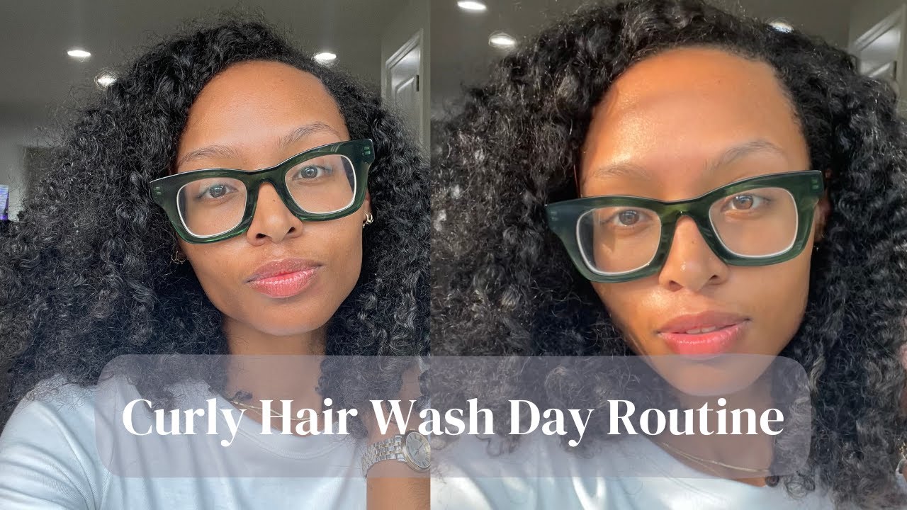 Curly Hair Wash Day Routine - YouTube