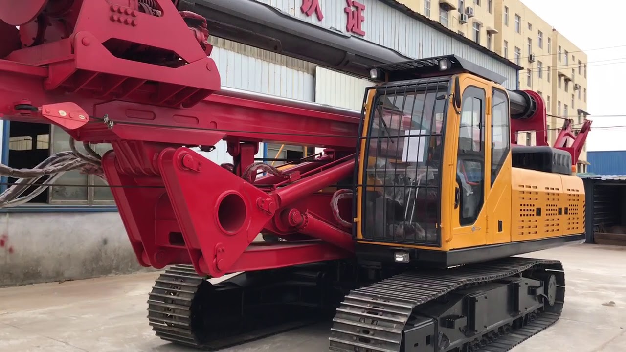 DR-100 20m kelly bar pile driver - YouTube