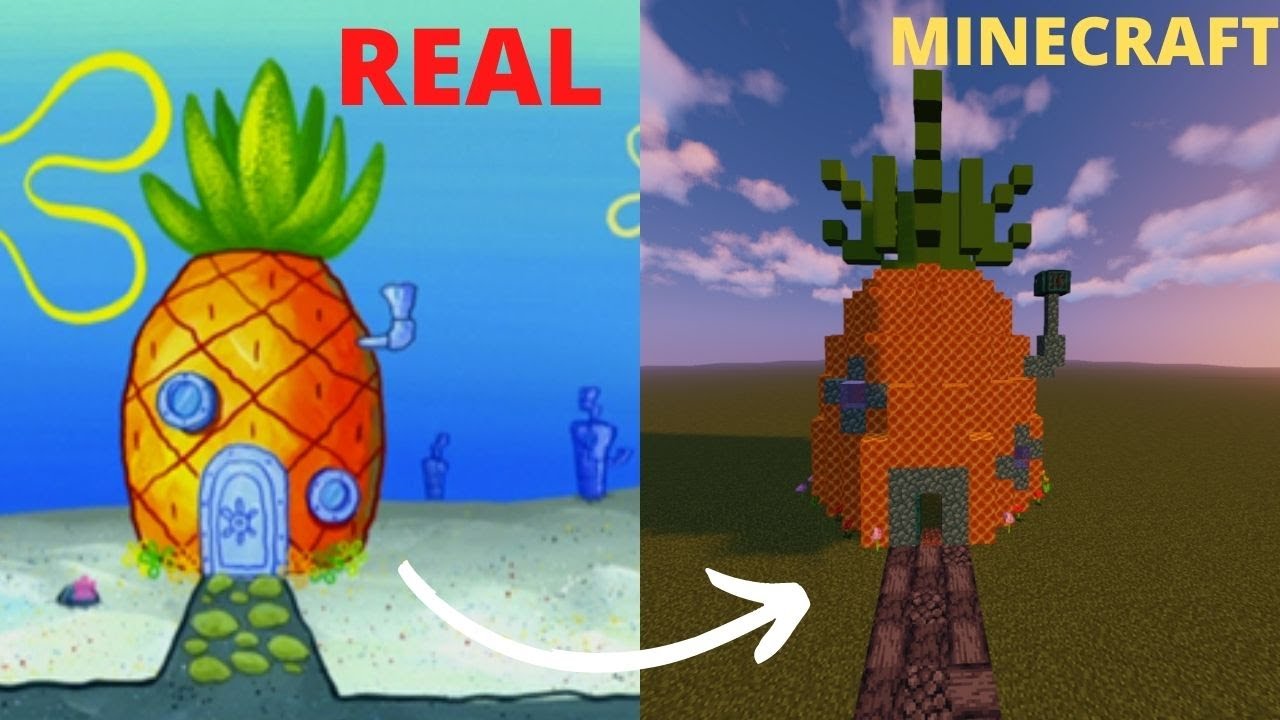 Making Spongebob's Pineapple House in Minecraft - YouTube
