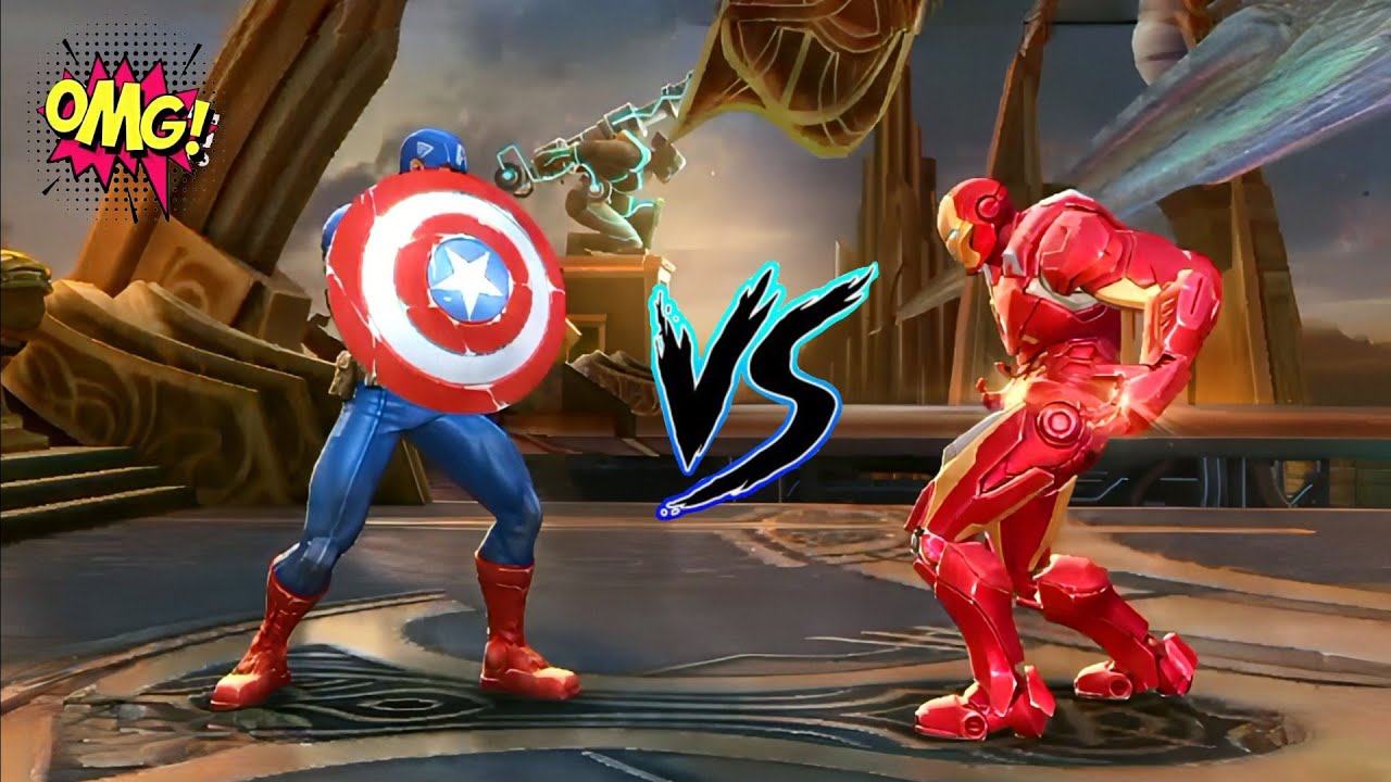 Marvel Red Iron-man vs Captain America and yellow Venom - Marvel VS ...