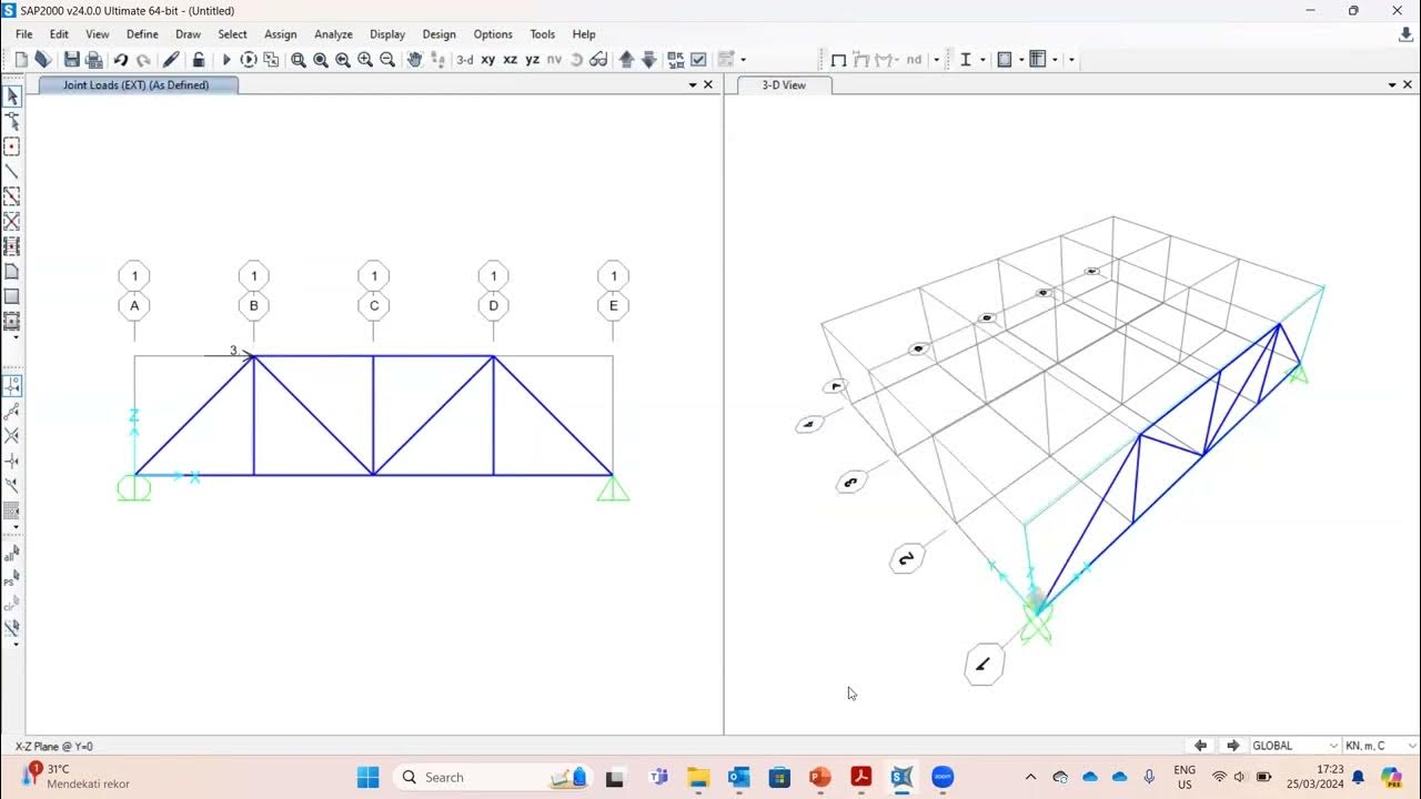 SAP2000: Truss Structure 01 - YouTube