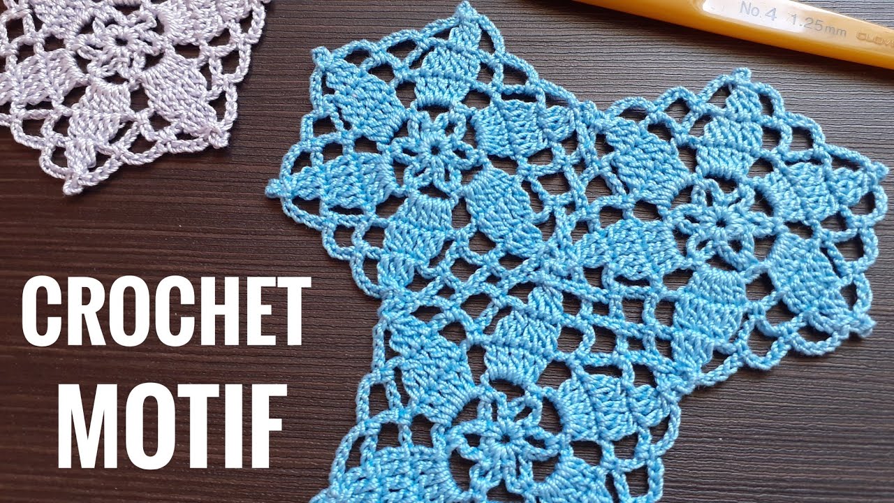 How to Crochet Motif Tutorial.EASY crochet. - YouTube