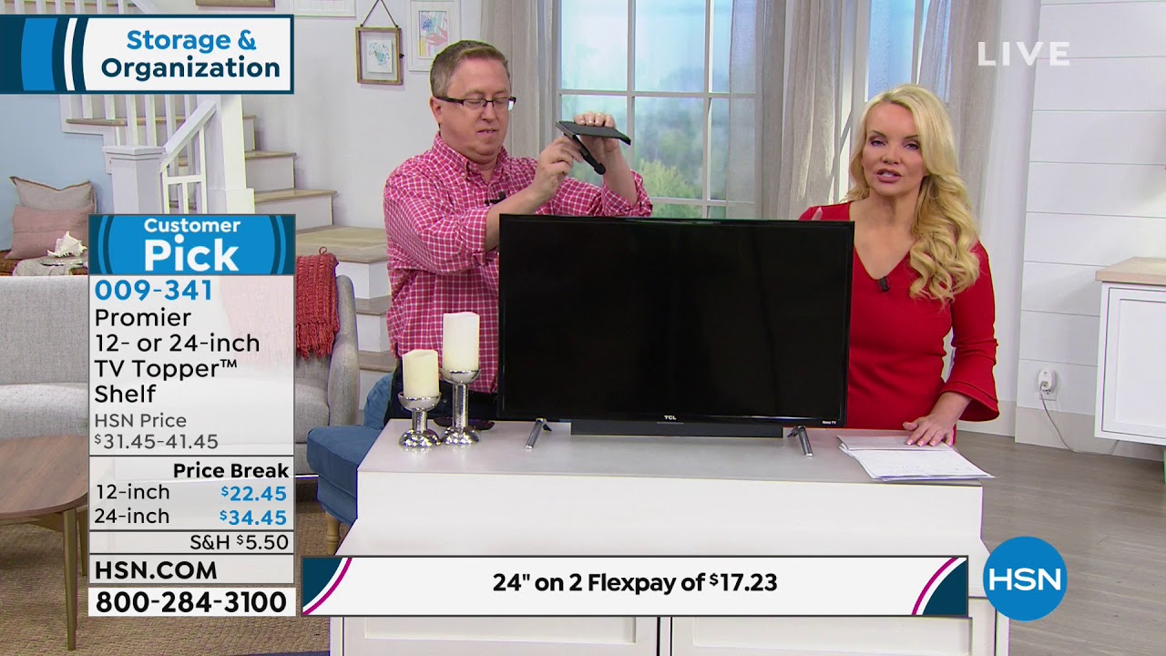 Promier 12" TV Topper Shelf - YouTube