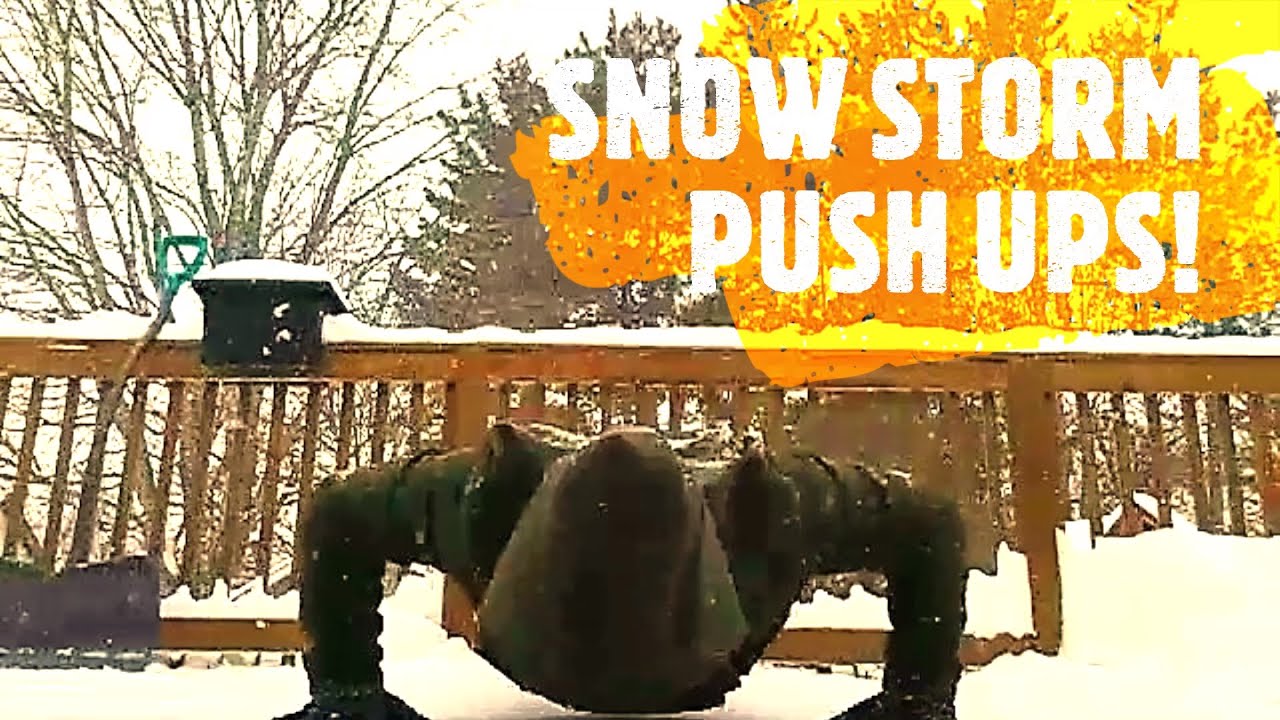 Snow Storm Push ups for PTSD | EP. Day 1225 - YouTube
