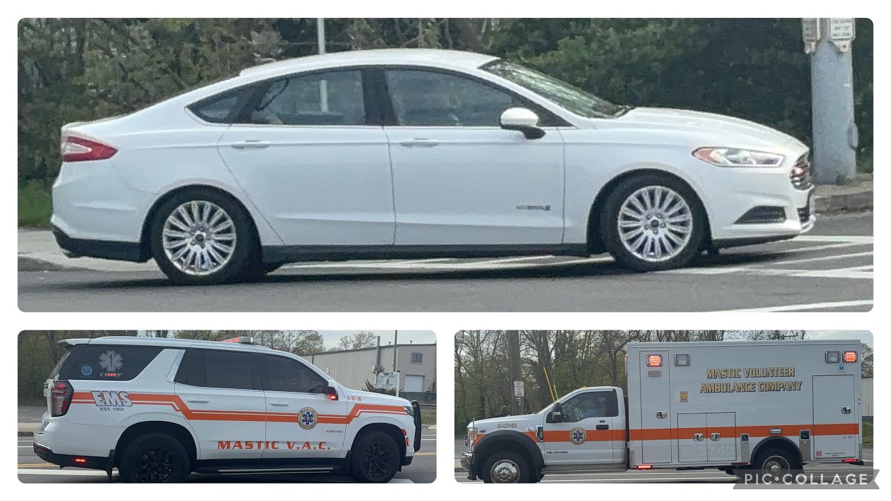 Mastic Volunteer Ambulances + Unmarked MVA Car Responding - YouTube