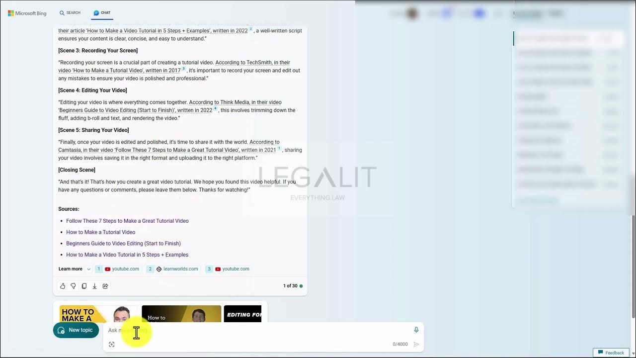YouTube AI Tools Playbook - 15 - Using Bing for Video Script Attribution - YouTube