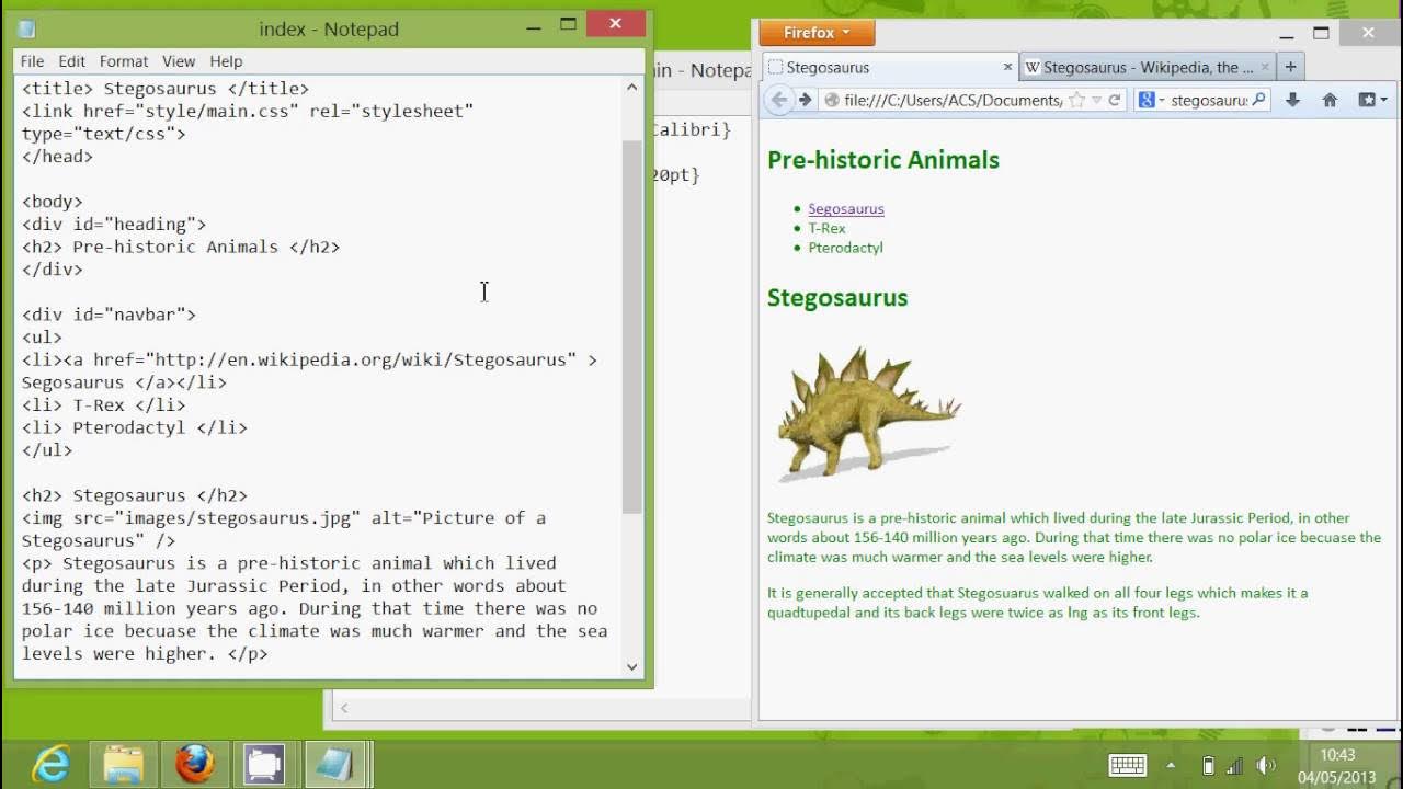 Divide HTML pages using div tags - YouTube