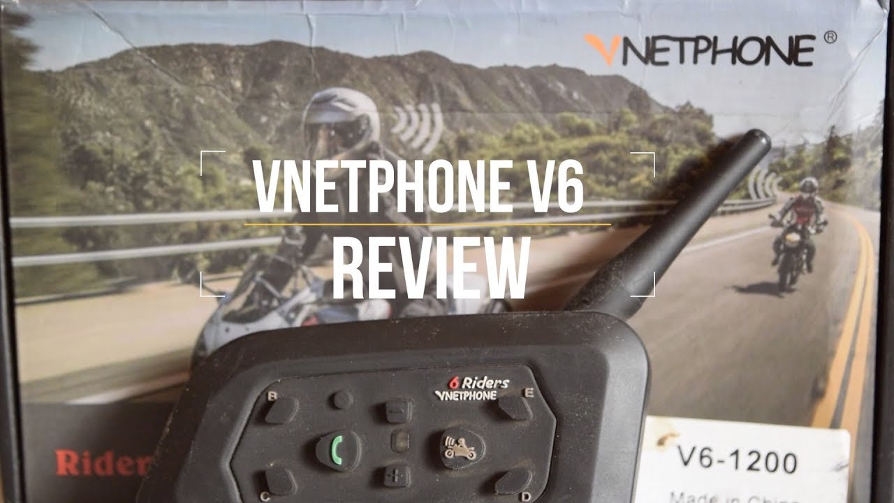 Vnetphone V6 | Motorcycle Bluetooth Intercom Headset | Review - YouTube