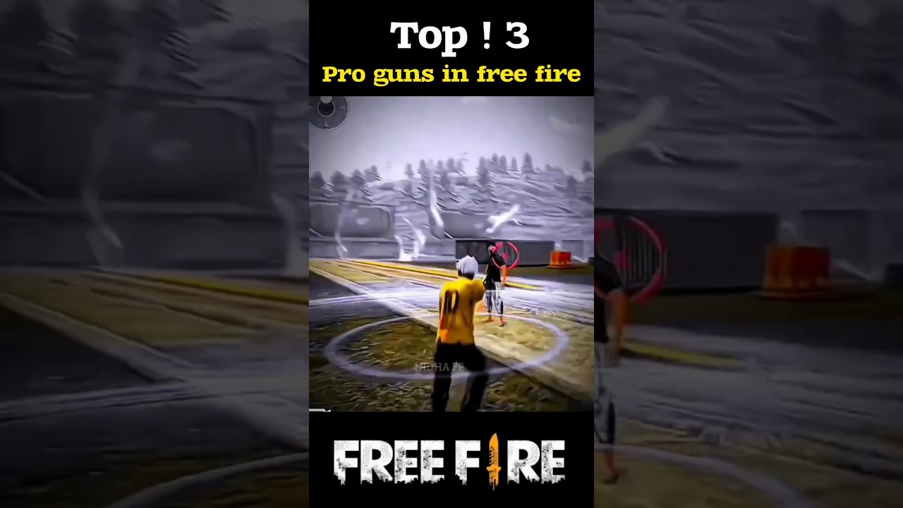 🤯🤯TOP ! 3 PRO GUNS IN FREE FIRE #shortsfeed #ytshort #freefirefacts # ...