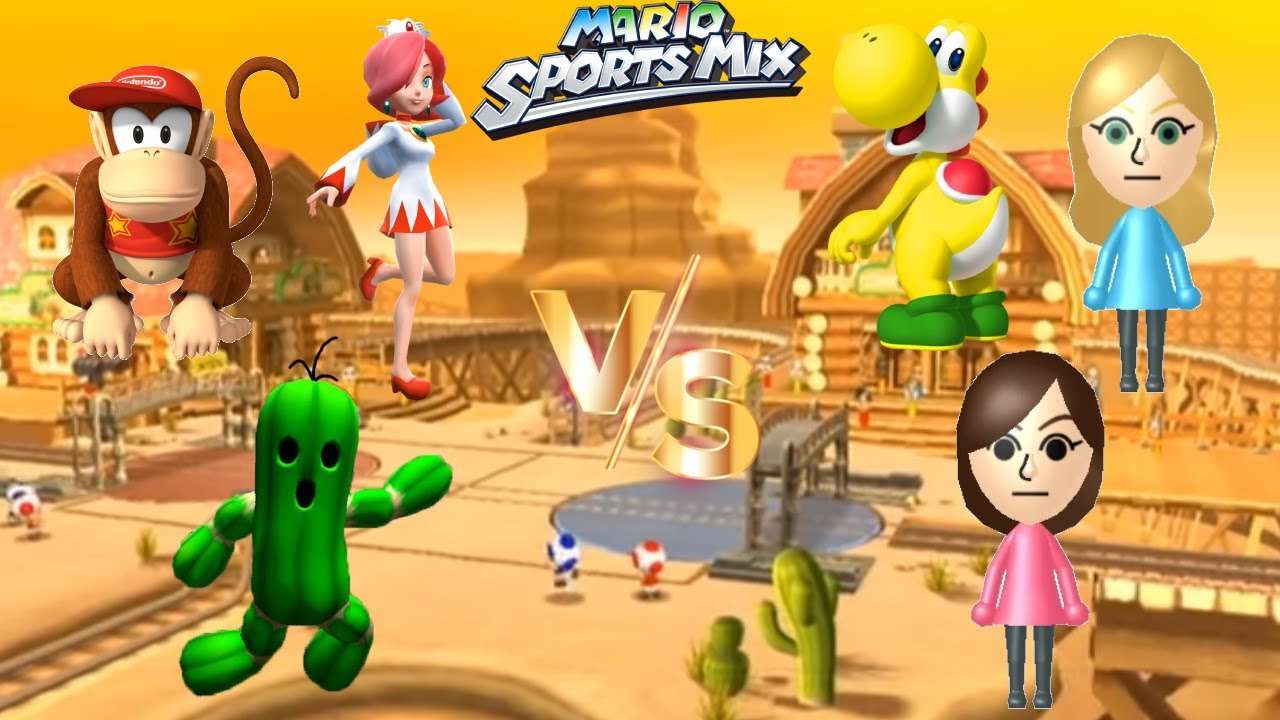 Mario Sports Mix Basketball: Team Diddy vs Team Yellow Yoshi - YouTube