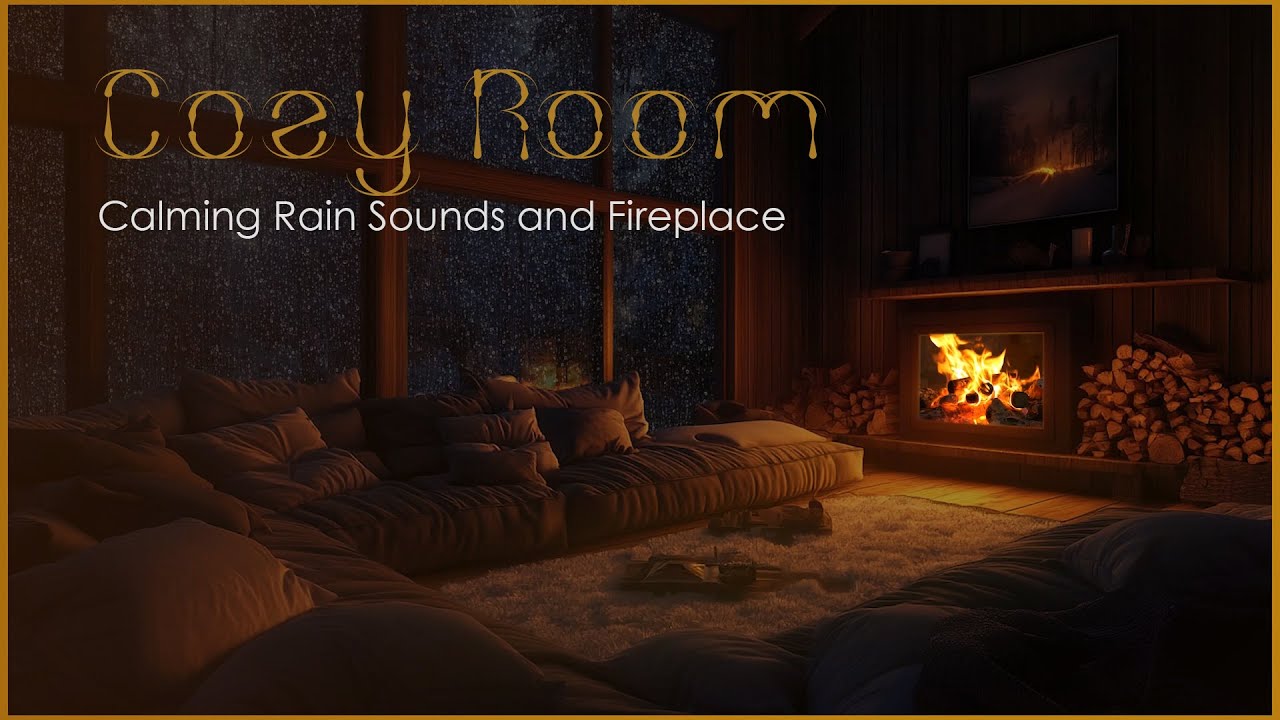 Cozy Comfort at the Lighthouse | Calming Rain Sounds and Fireplace ...