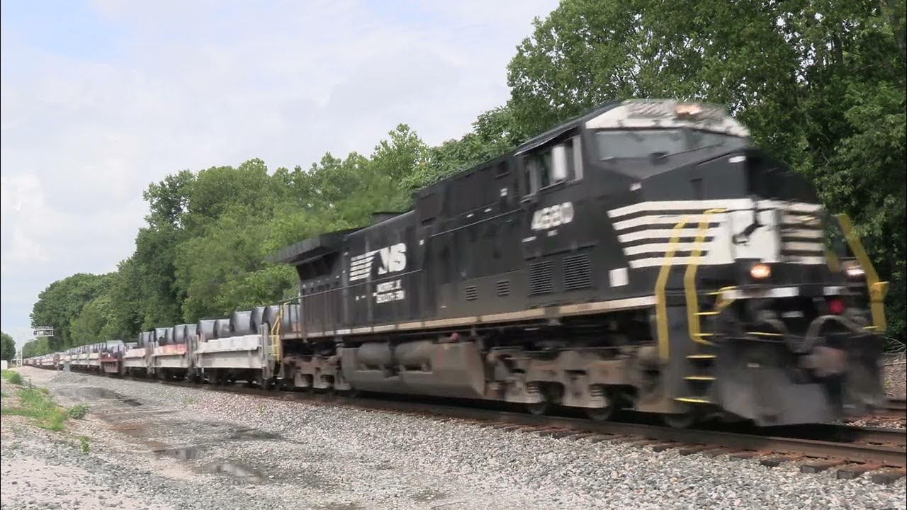 NORFOLK SOUTHERN GE AC44C6M Southbound Coil Steel Train - YouTube
