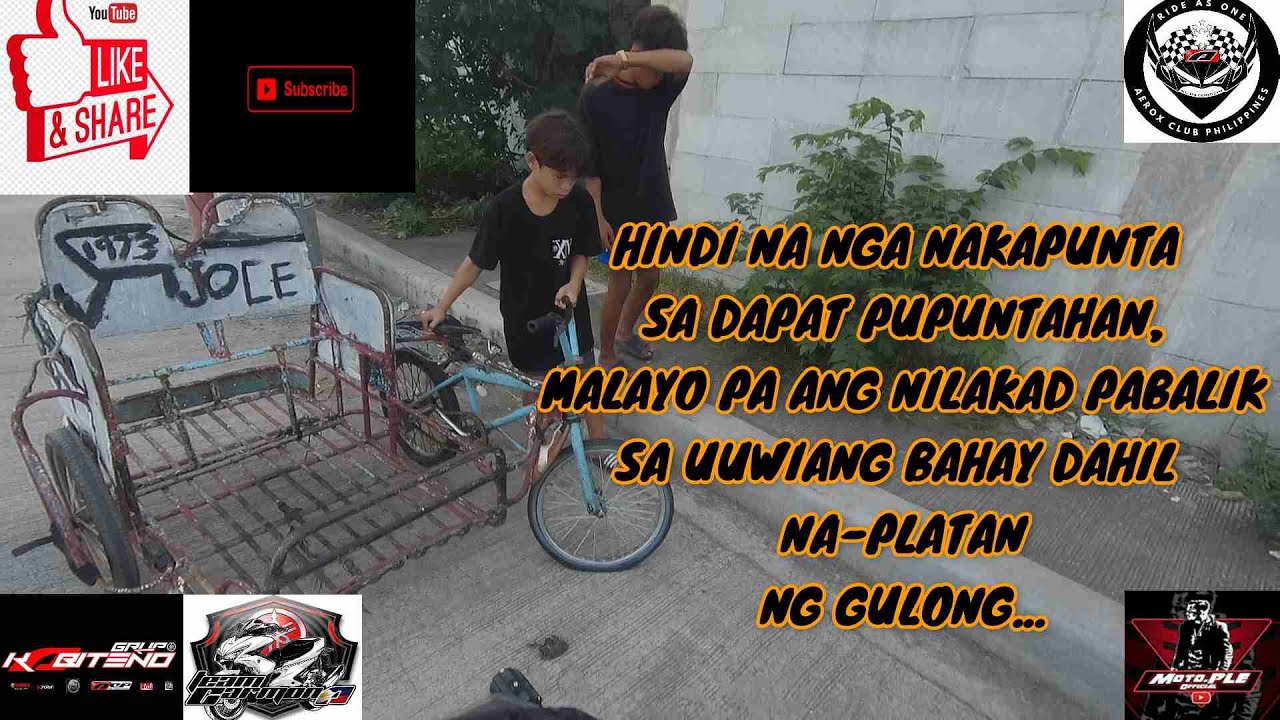 Mga Tutoy Biker naglakad ng malayo dahil naplatan ng gulong. | Rescue ...
