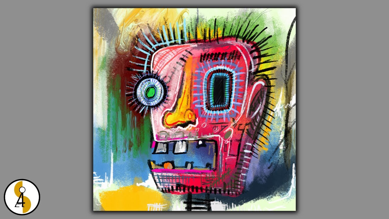 How To Paint Faces Like Basquiat / Basquiat Face Art / Procreate Art ...
