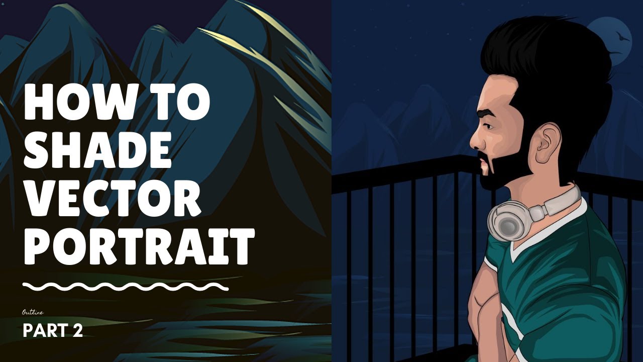 How to shade vector portrait in illustrator 2020 | Part 2 | Adobe ...